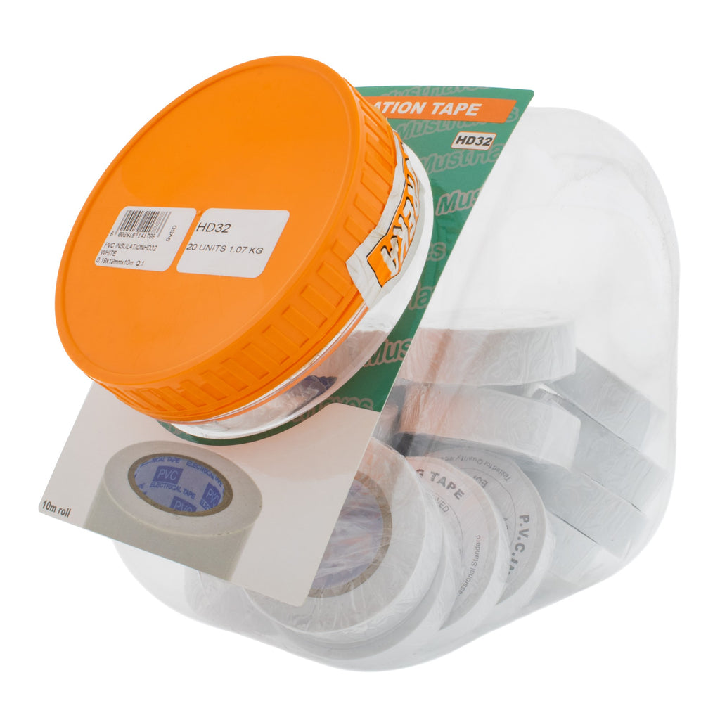TAPE INSULATION 19MMX10M WHITE EUREKA – Hinterland
