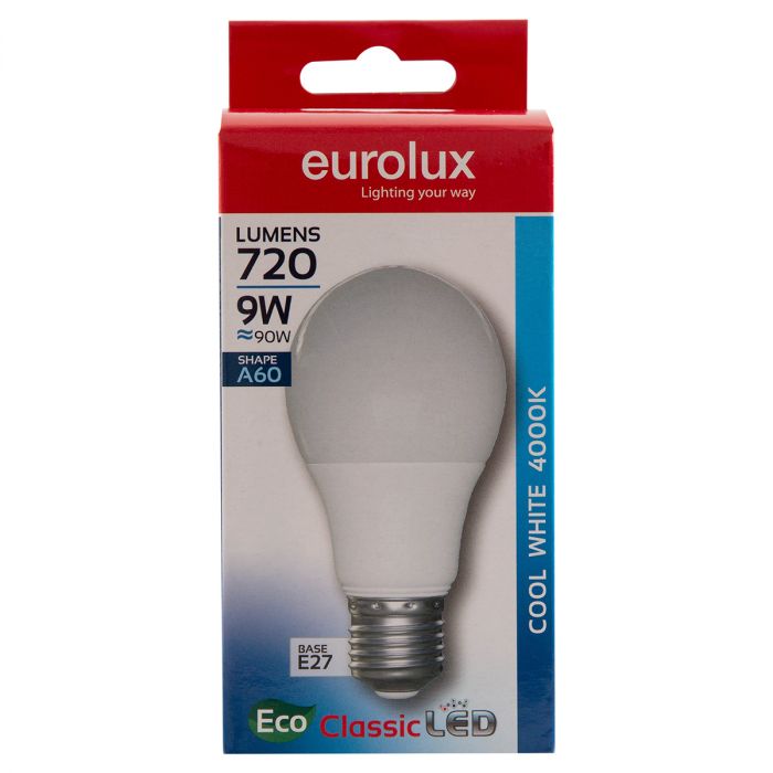 EUROLUX LAMP LED A60 C E27 9W 720L CW – Hinterland