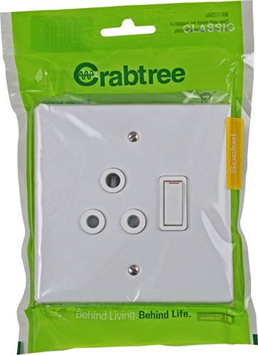 SWITCH SOCKET SNGL 100X100MM CRABTREE – Hinterland