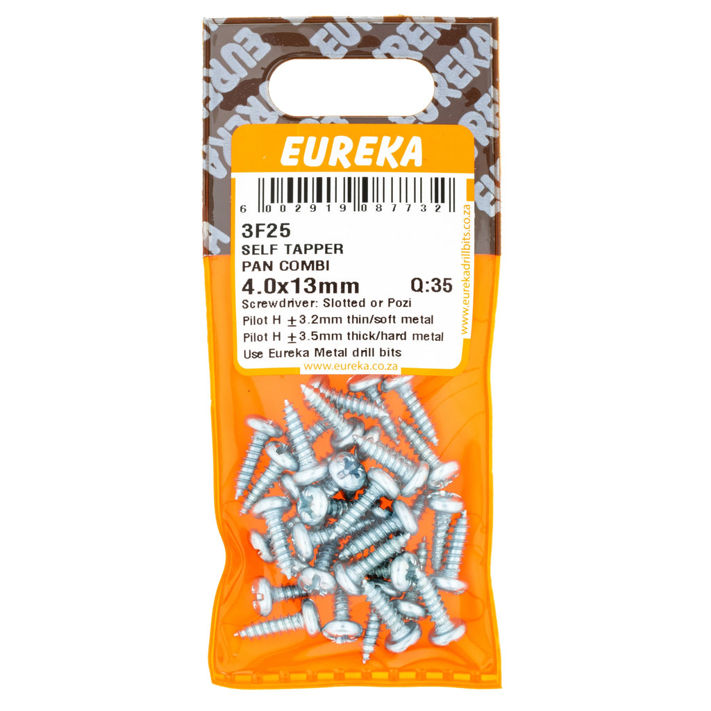 SCREW S/TAPPER PAN/COM 4X13MM Q:35 EUREK – Hinterland