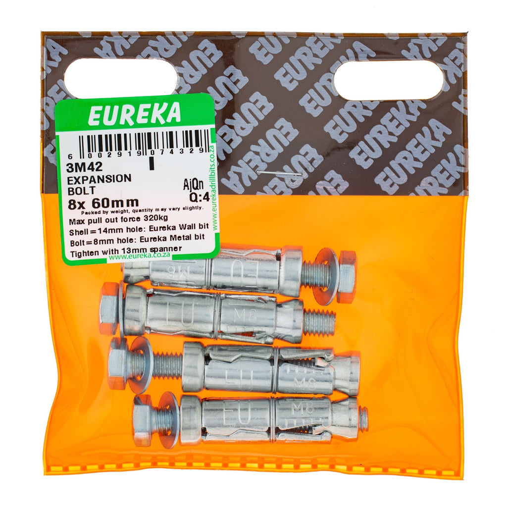 EXPANSION BOLT 14MM 8X60MM Q:4 EUREKA – Hinterland