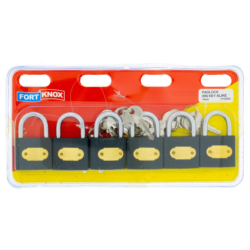 PADLOCK IRON KEY ALIKE 38MM Q:6 F/KNOX – Hinterland