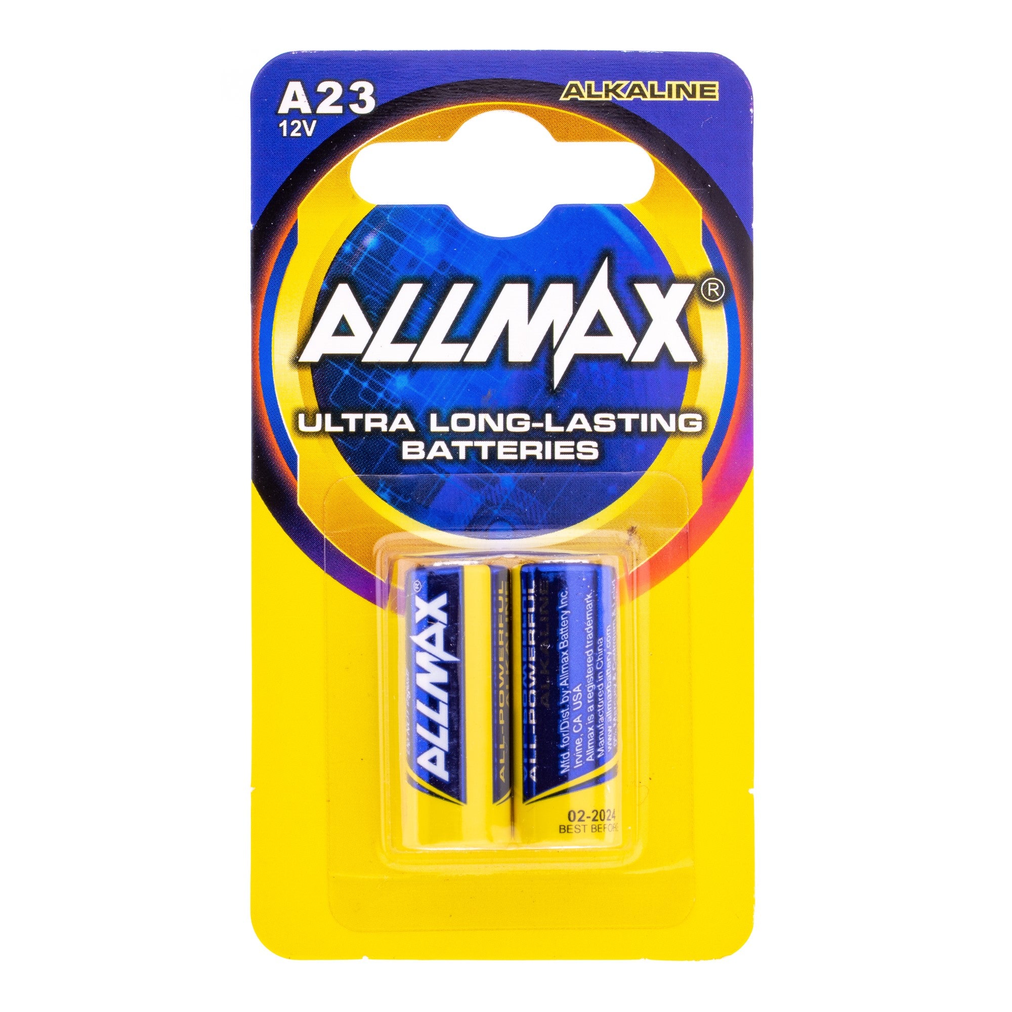 BATTERY A23 2 PACK SUPER ALKALINE GOLD – Hinterland