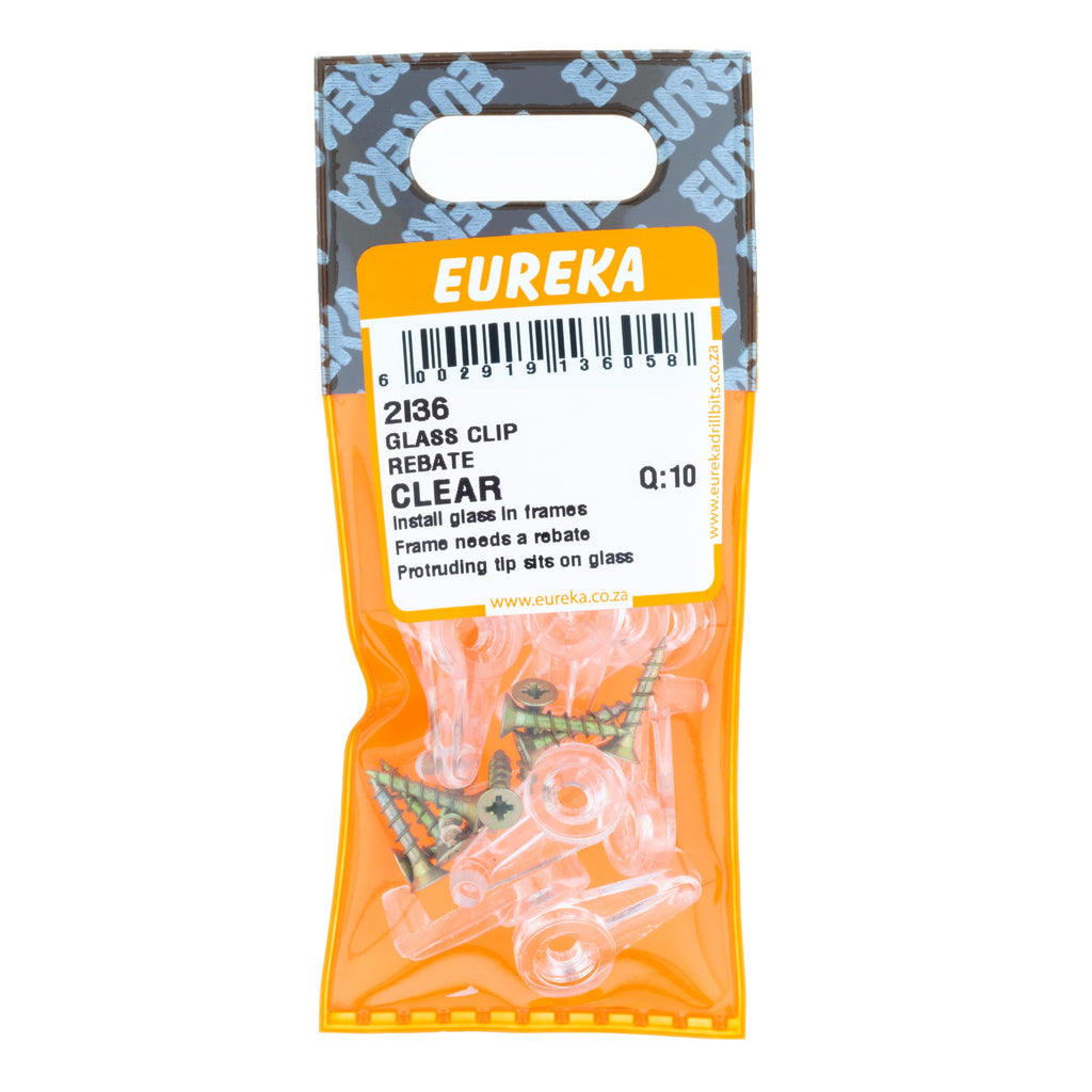 GLASS CLIP REBATE CLEAR Q:10 EUREKA – Hinterland