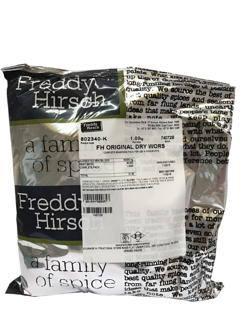 FREDDY HIRSCH DRY WORS ORIGINAL 1KG – Hinterland