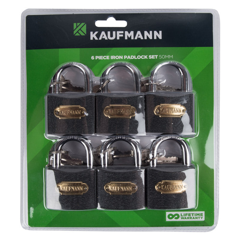 KAUFMANN STEEL LOCK SET 6 PC 50MM – Hinterland