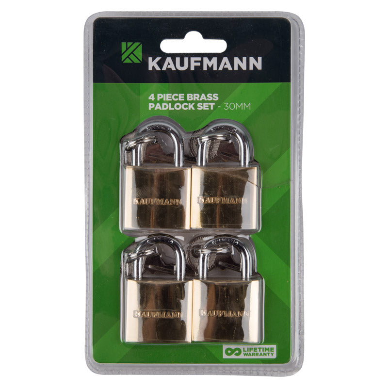 KAUFMANN BRASS LOCK SET 4 PC 30MM – Hinterland
