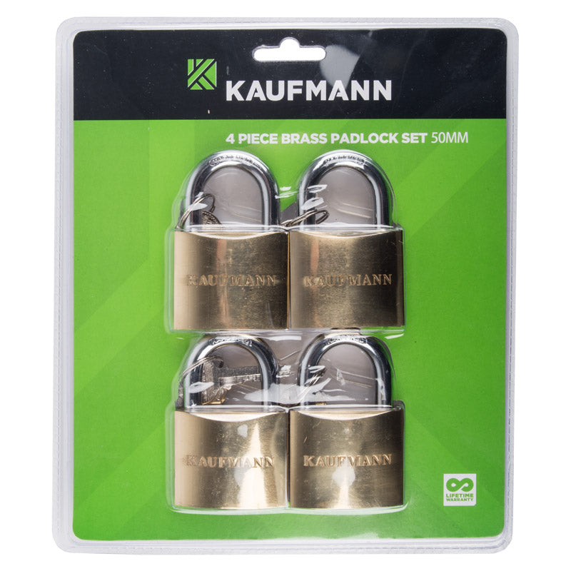 KAUFMANN BRASS LOCK SET 4 PC 50MM – Hinterland