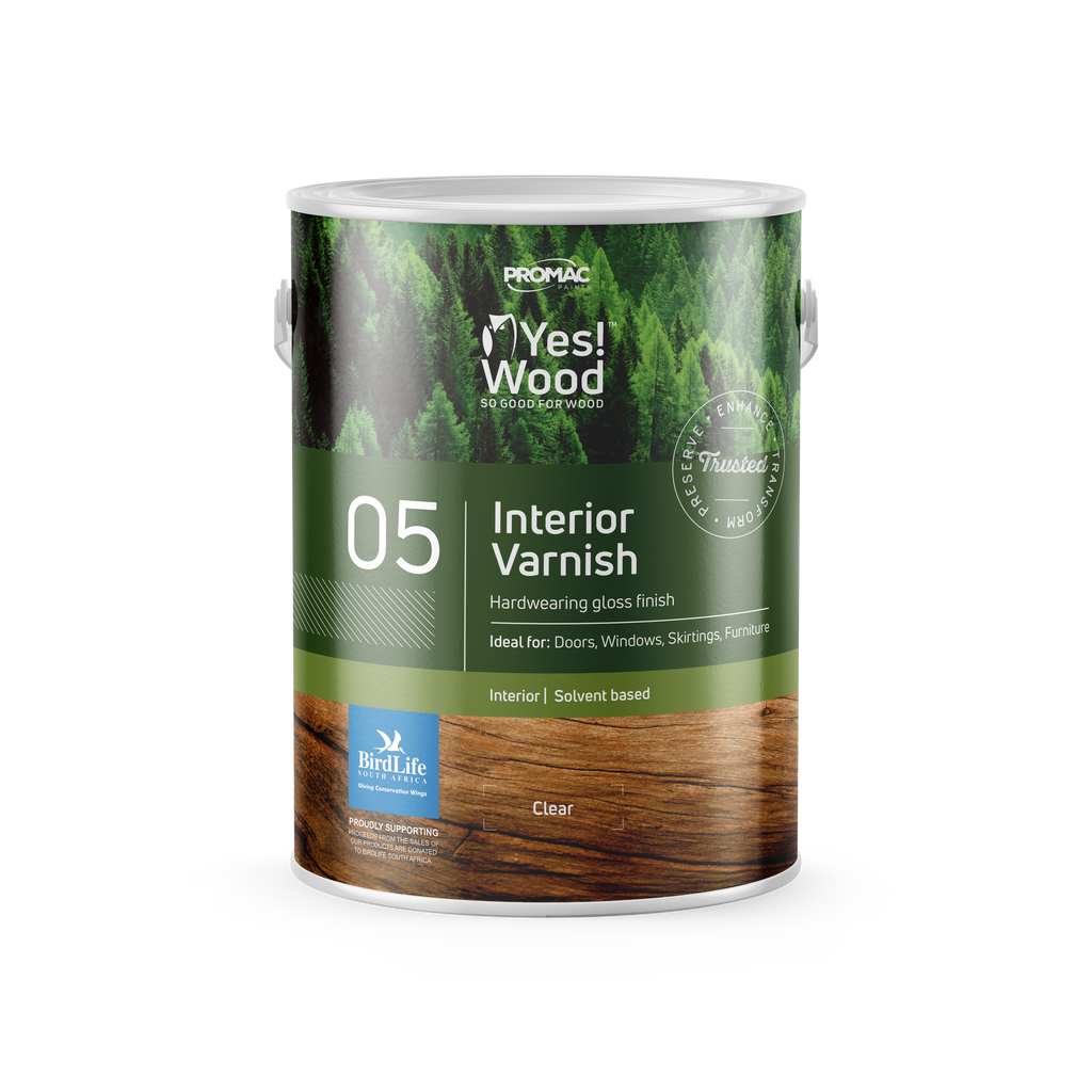 YES WOOD 05: INTERIOR GLOSS VARNISH CLEAR 1L PROMAC – Hinterland