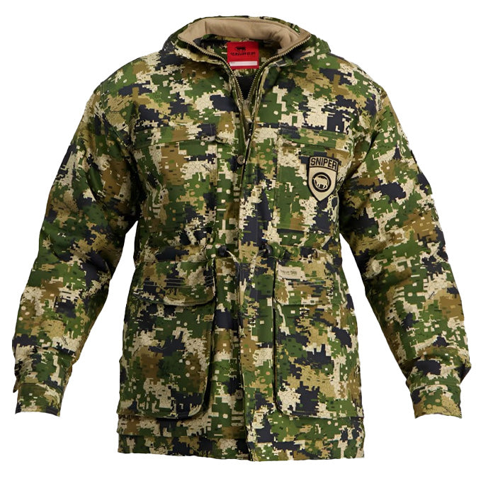 MENS SNIPER JACKET PADDED PARKA PIXELATE – Hinterland