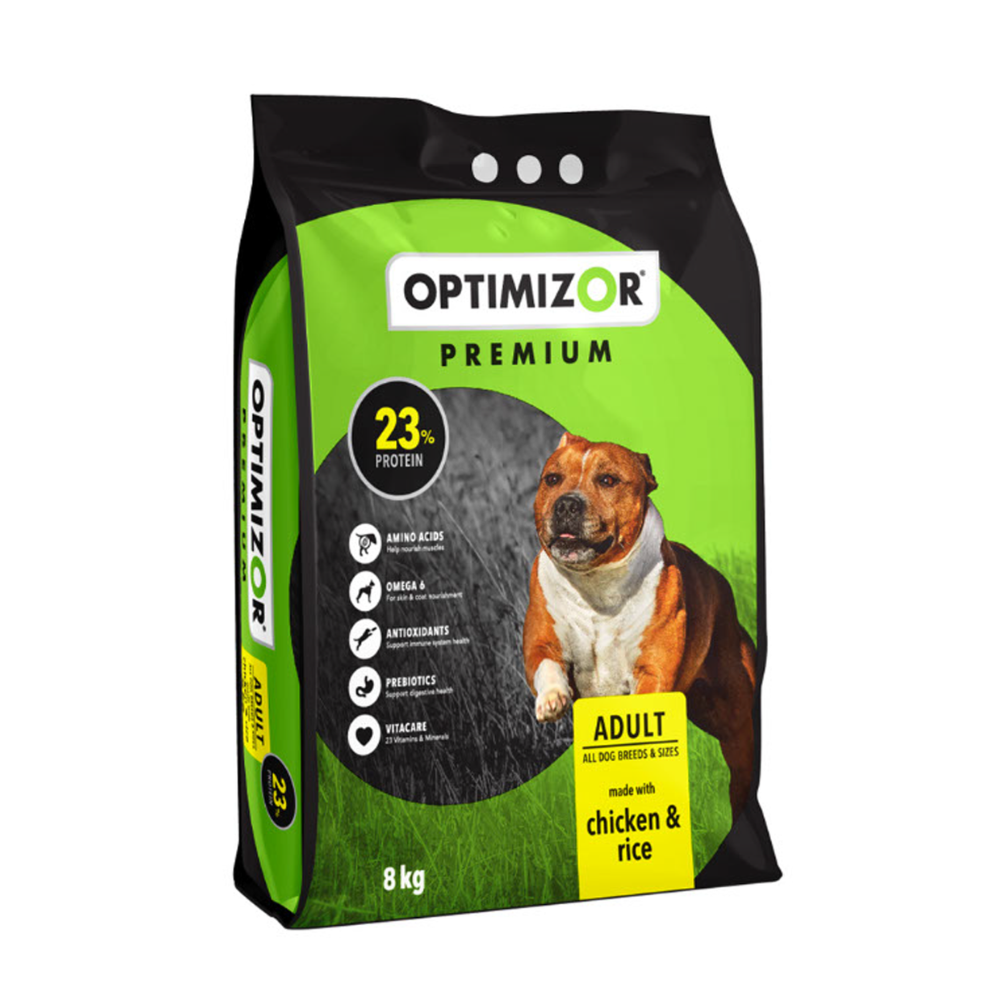 DOG FOOD CHICKEN & RICE 8KG OPTIMIZOR – Hinterland