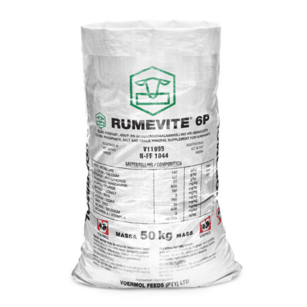 RUMEVITE 6P 50KG VOERMOL – Hinterland